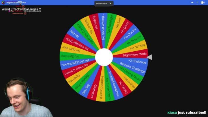 Insym Does the Phasmophobia Random Challenge Wheel – Livestream from 14 ...