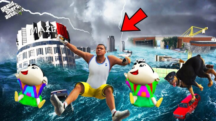GTA 5 : Franklin And Shinchan Survive & Fight Tsunami In GTA 5 ! (GTA 5 ...
